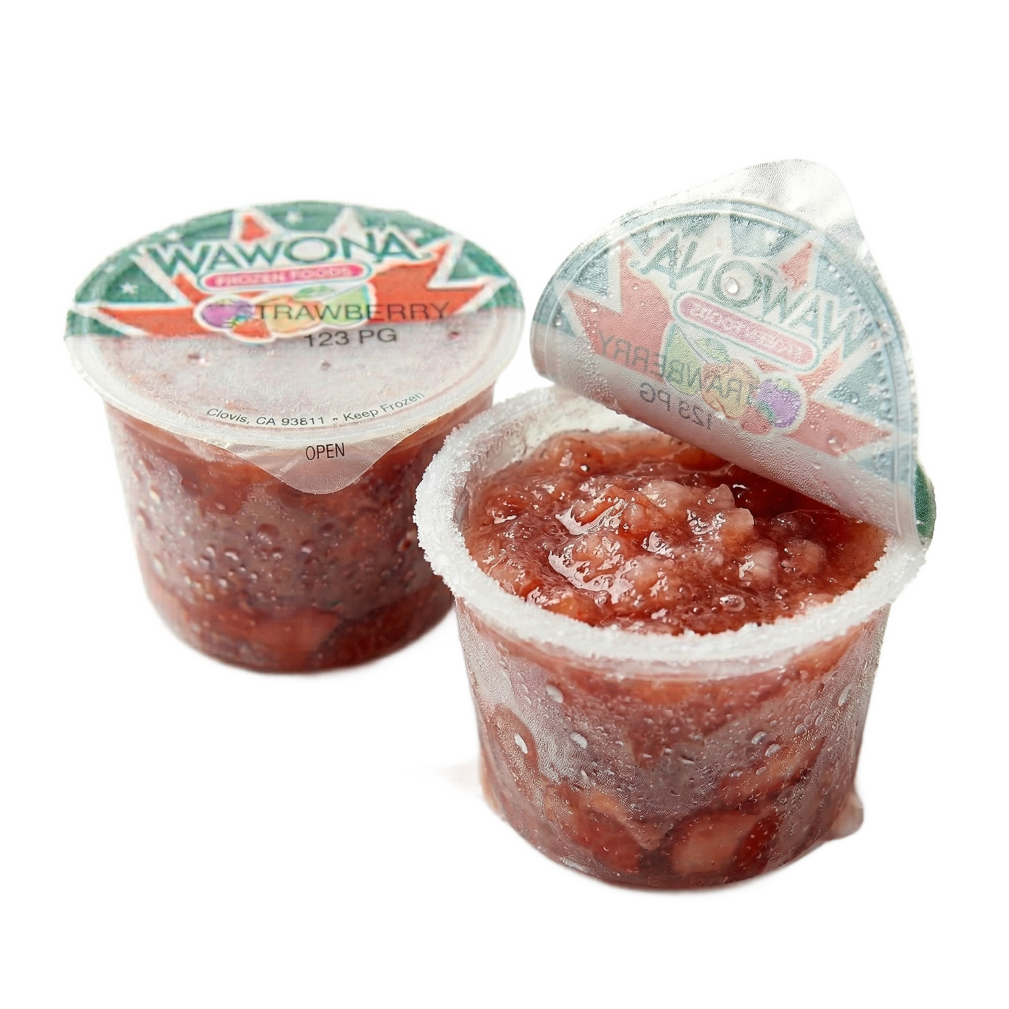 Frozen Strawberry Cups | Authentic School Cafeteria Fruit Sides ...